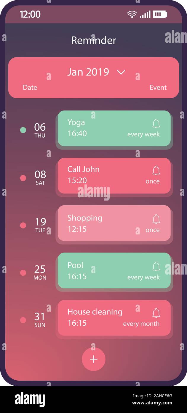Consumer electronics smartphone interface vector template. Mobile app ...