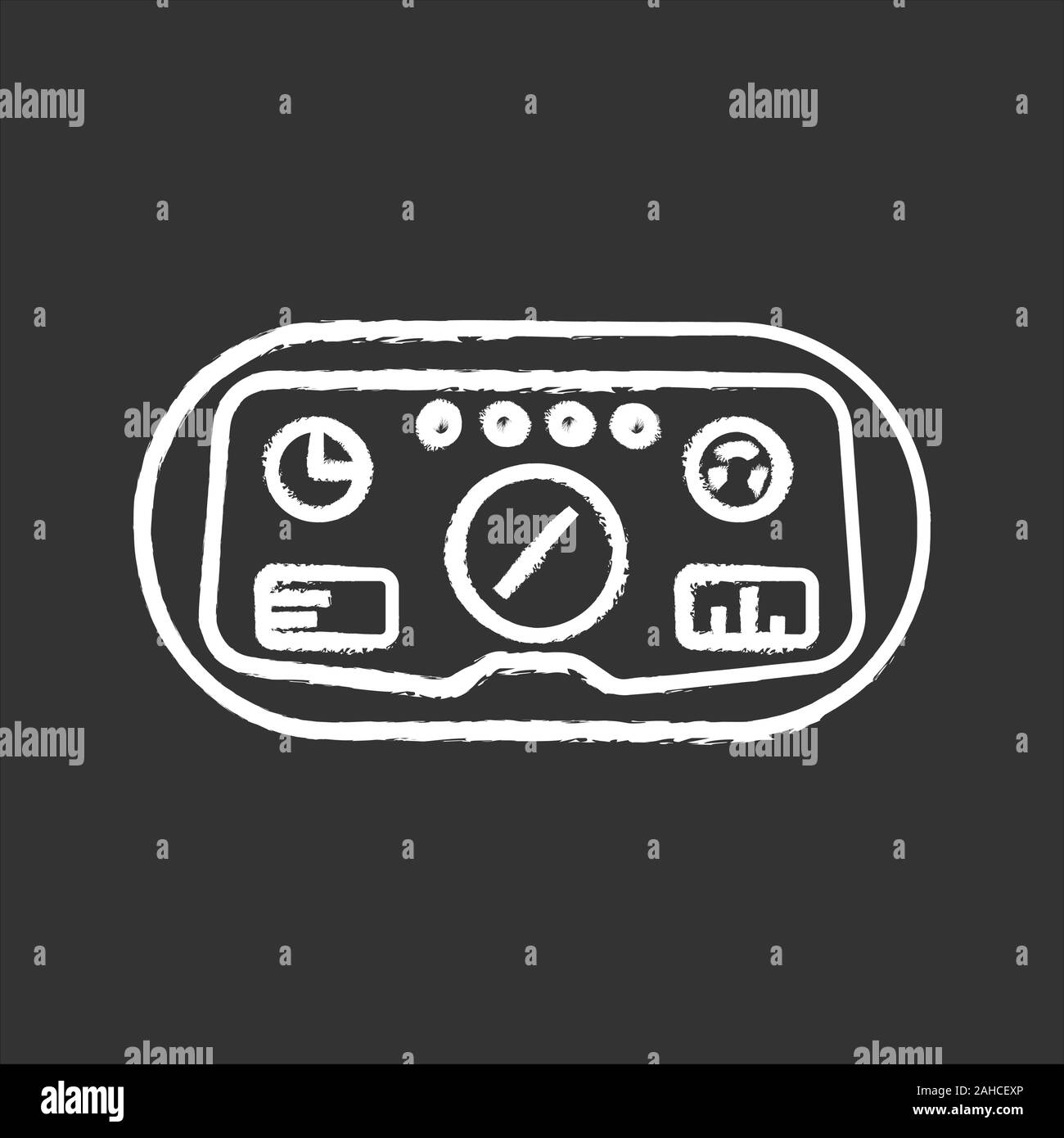 VR headset HUD chalk icon. Head-up display. Game player visual ...