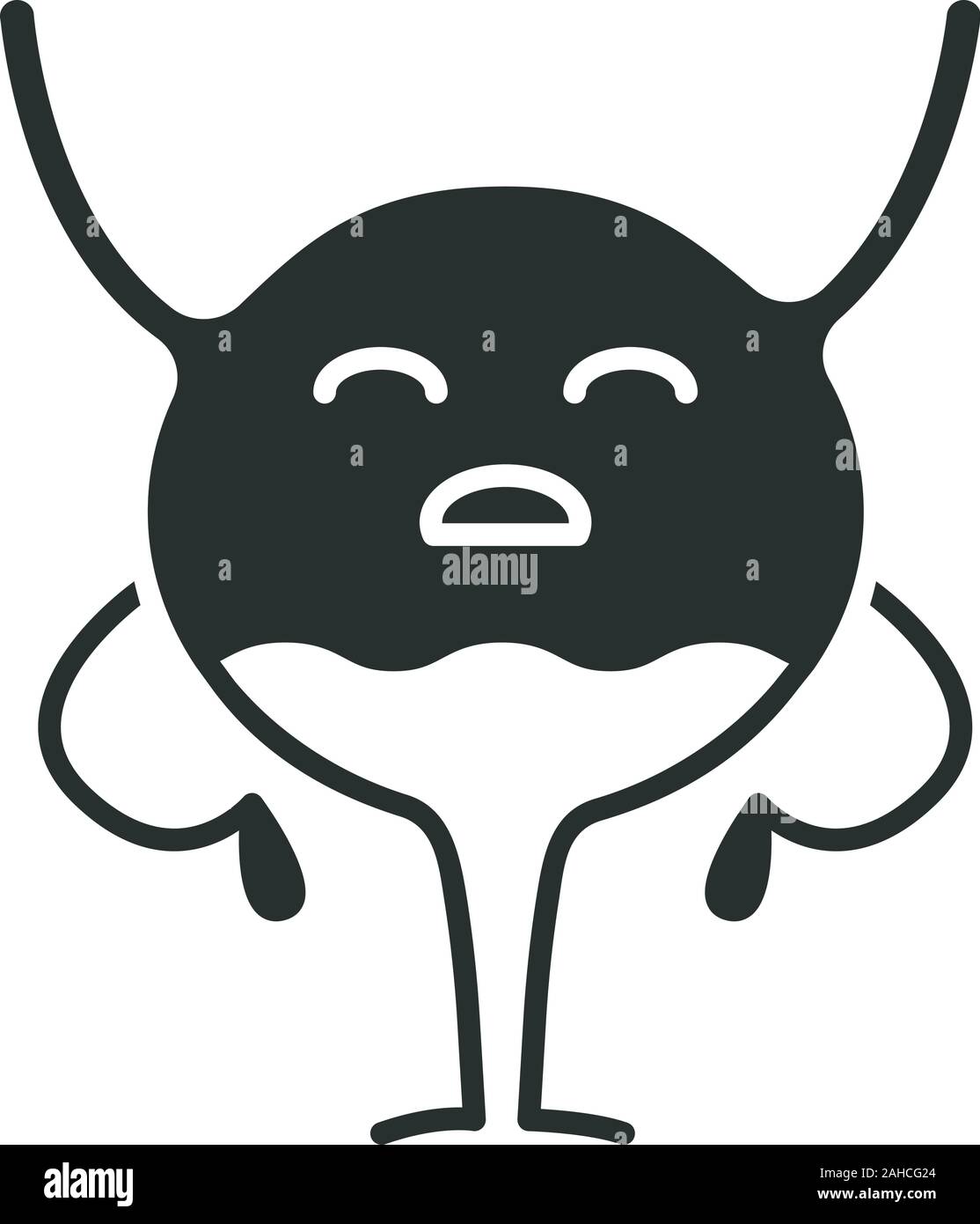 Smiling human internal organs characters glyph icons set. Silhouette ...