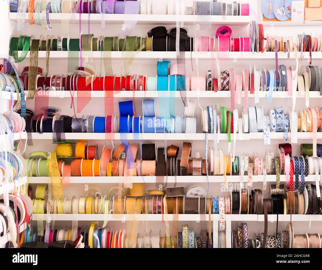 Colorful ribbons, webbing, braid, bias tapes, cords for sewing or ...