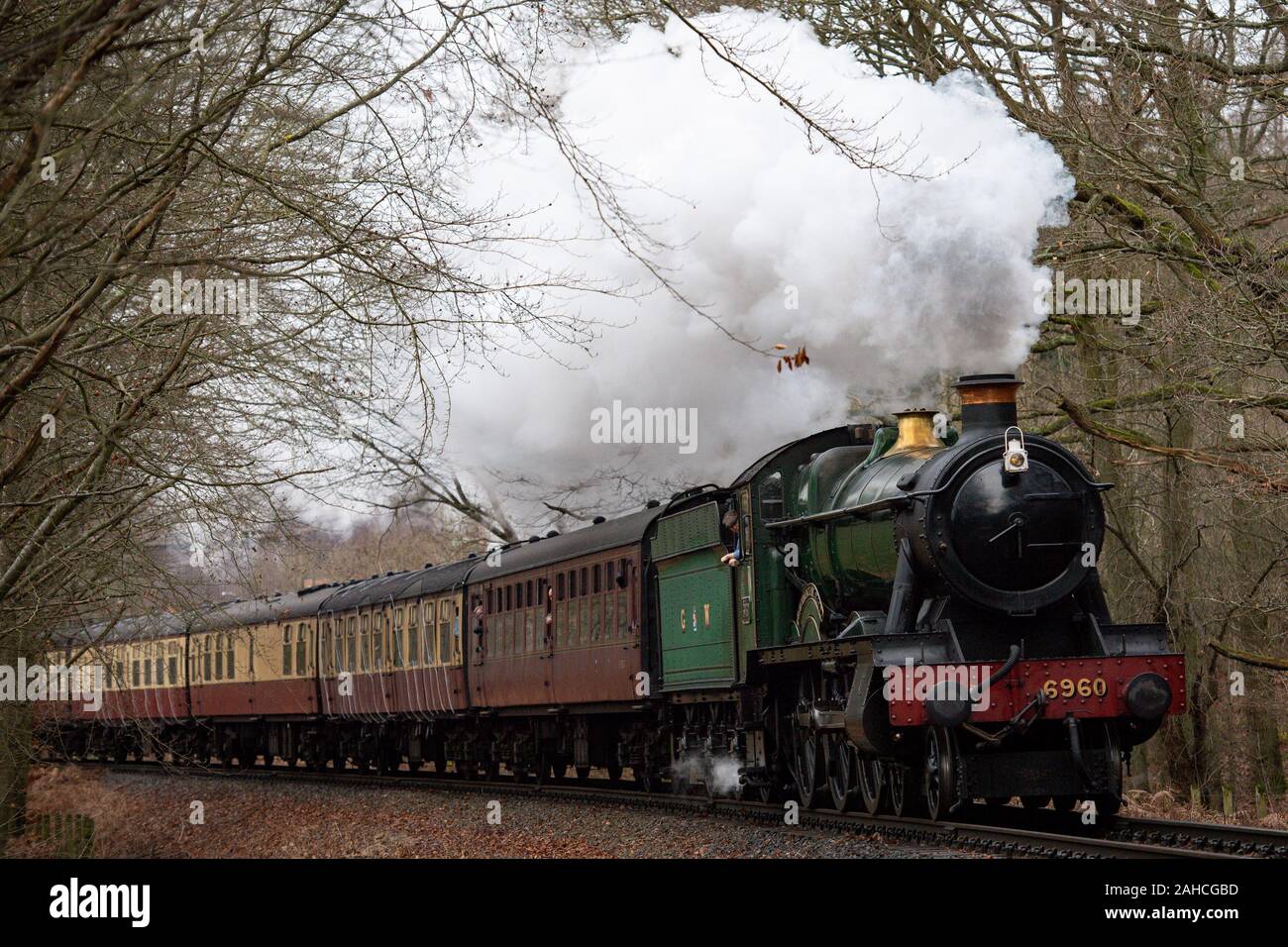 A steam train on the Severn Valley Railway by Upper Arley ...