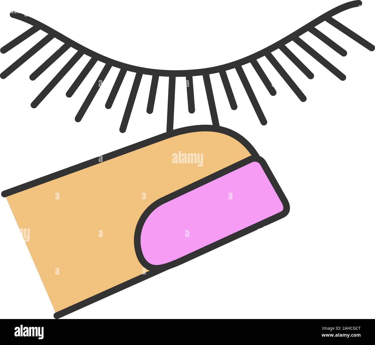 Beautiful woman touching her eye Stock Vector Images - Alamy