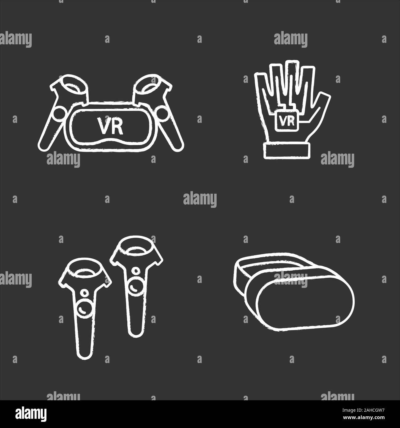 Goggles and hand controllers vr Stock Vector Images - Alamy