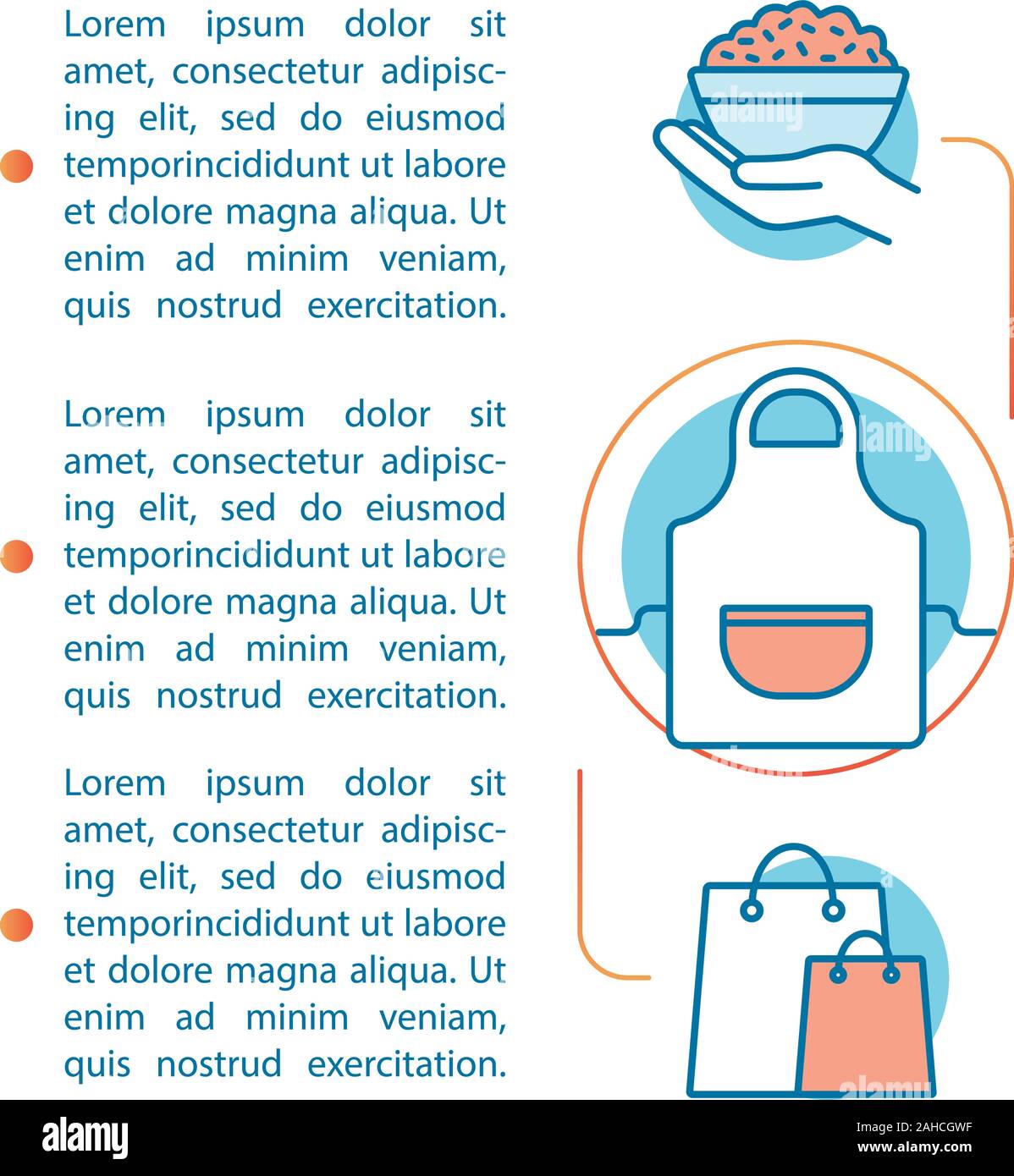 Housekeeping article page vector template. Home-care nursing, housework ...