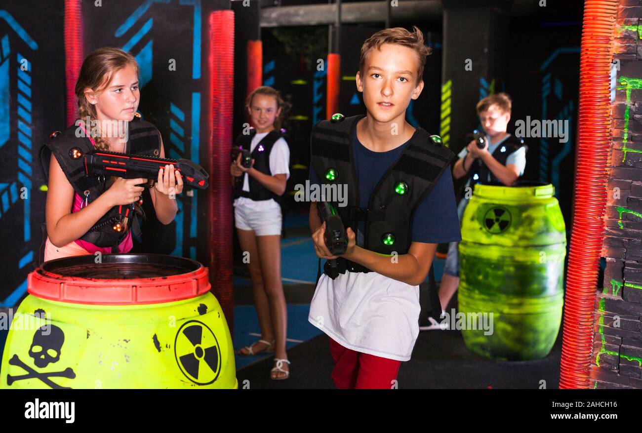 Boy playing with space laser gun hi-res stock photography and images ...