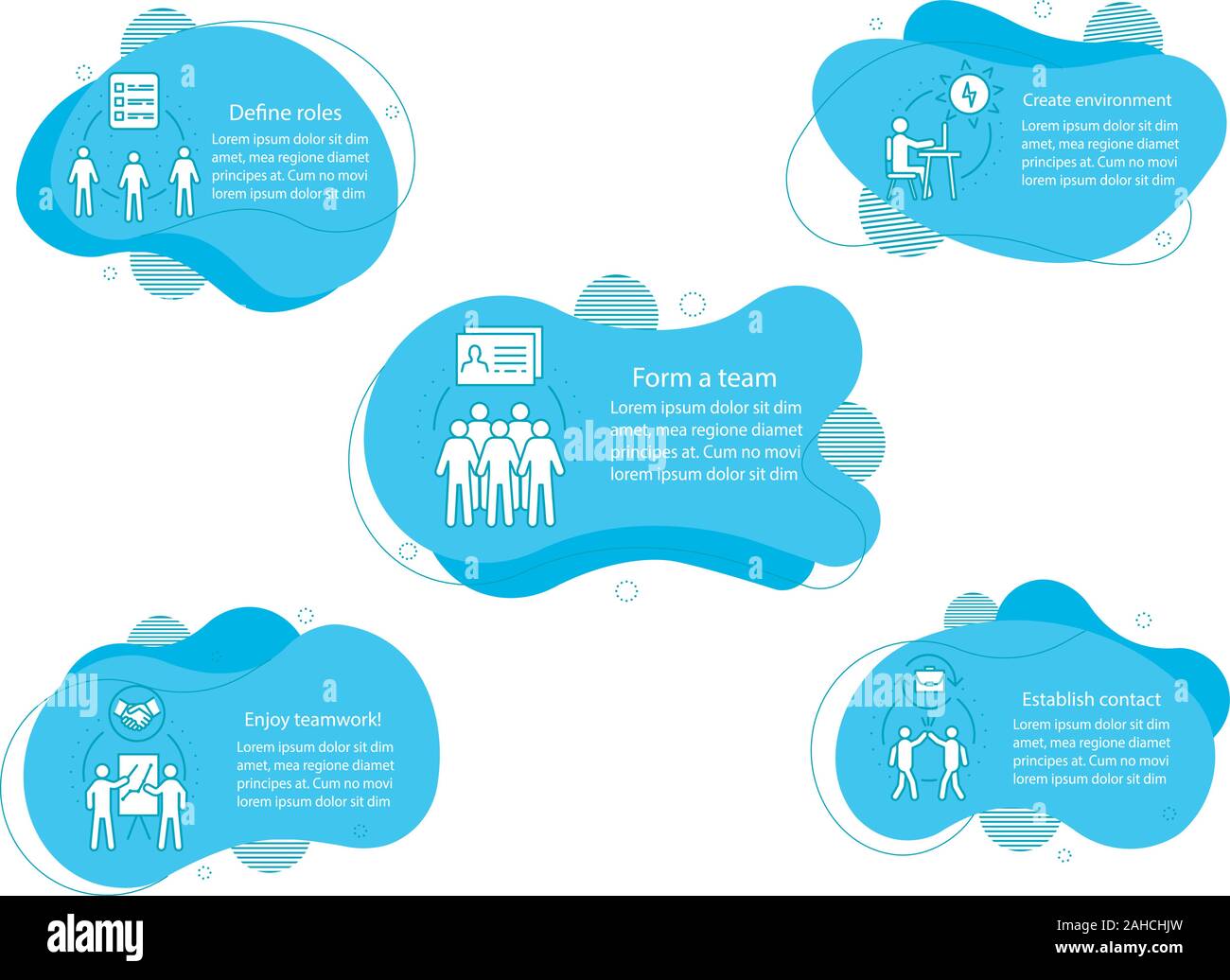 Teamwork concept illustrations. Office workers, project management ...