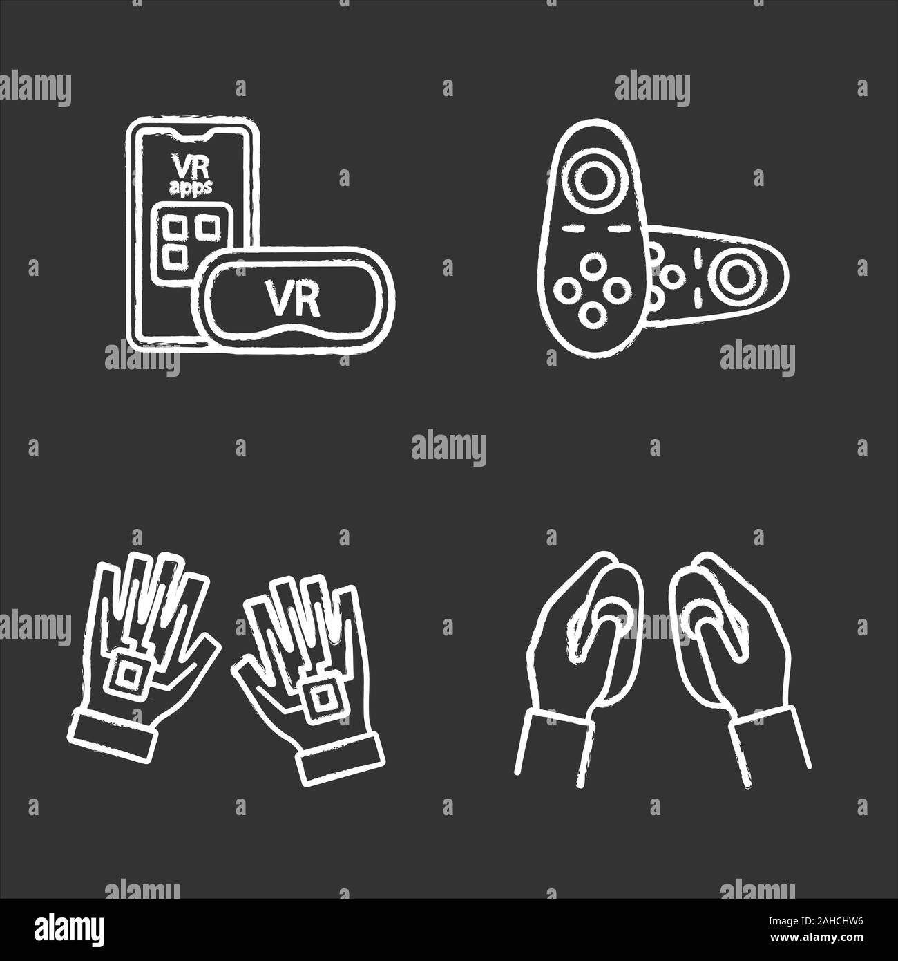 Goggles and hand controllers vr Stock Vector Images - Alamy
