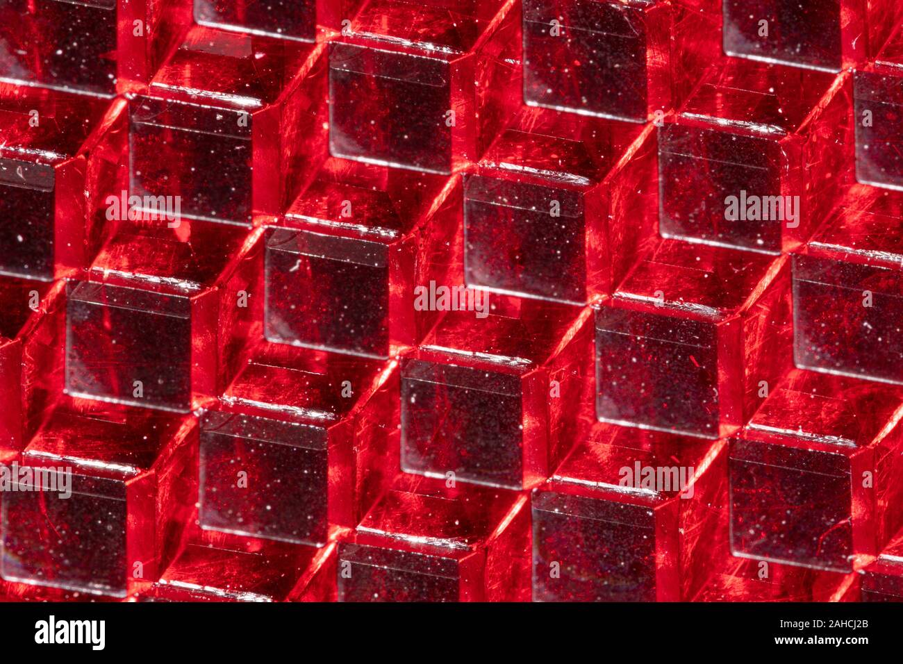 A close up abstract macro photo of a plastic orange reflector Stock ...