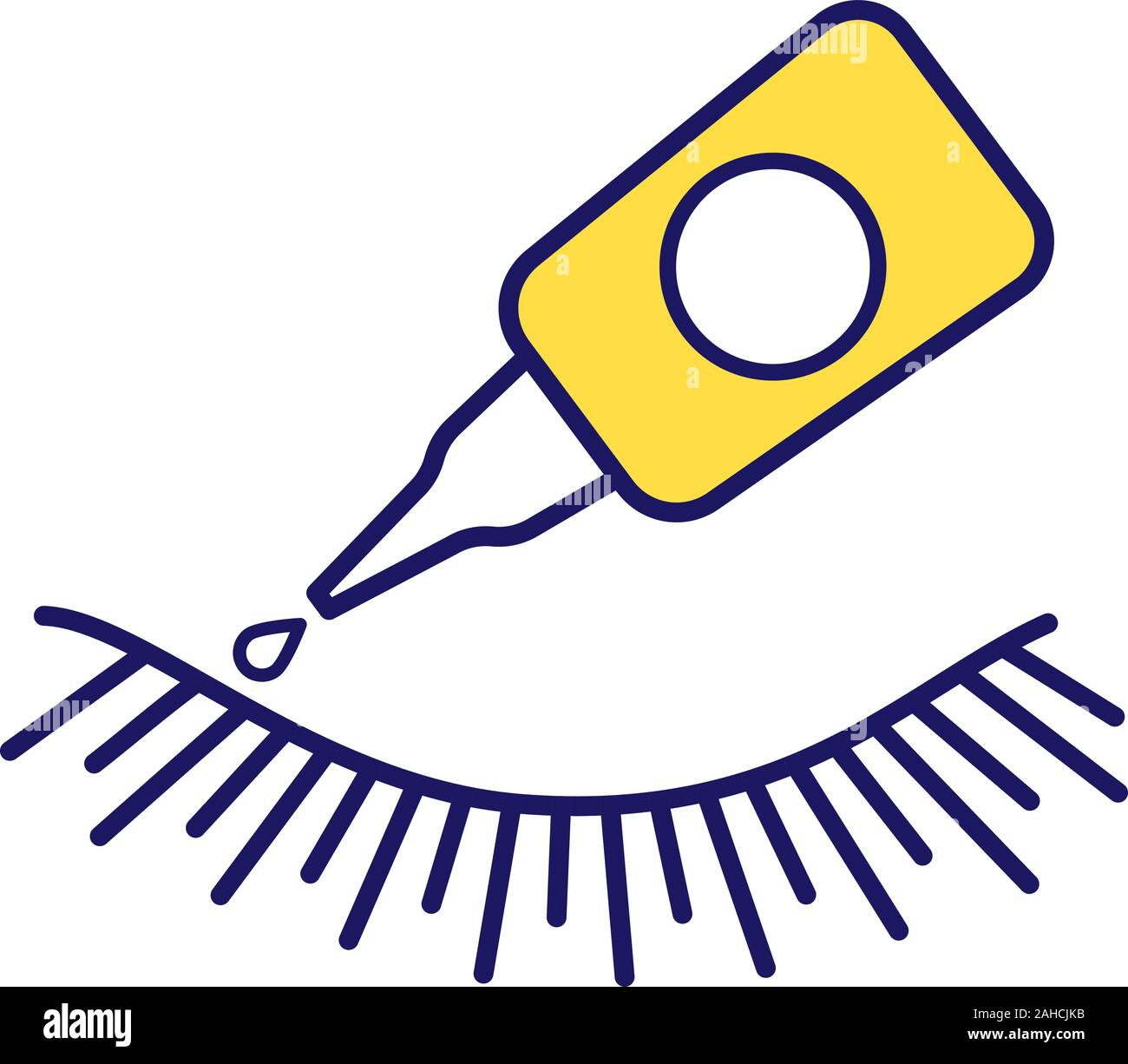 False eyelash glue color icon. Lash adhesive. Temporary and permanent ...