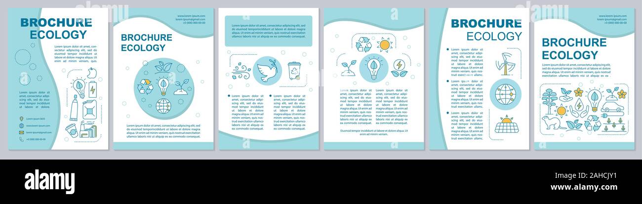 Ecology brochure template. Environment protection. Flyer, booklet ...