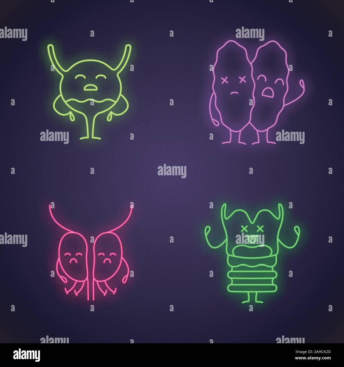 Smiling liver character neon light icon. Healthy digestive gland. Liver ...