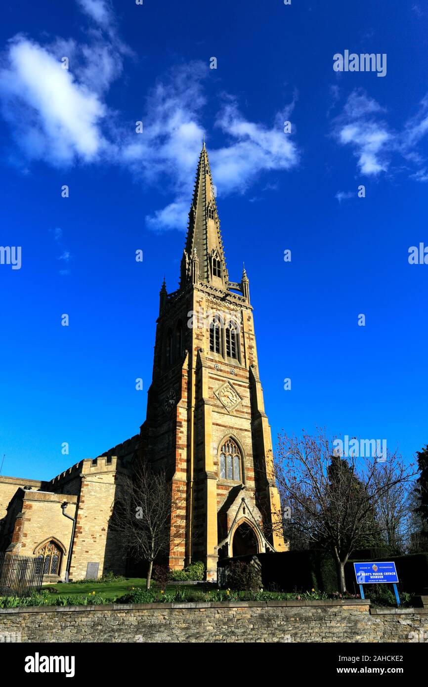 St Marys church, Rushden Town, Northamptonshire, England, UK Stock ...