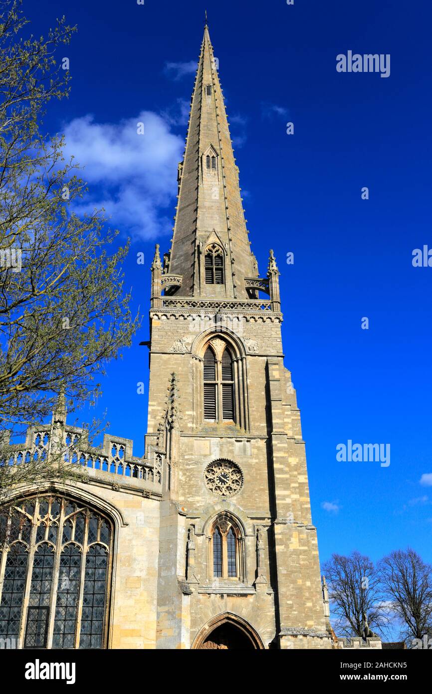St Marys church, Higham Ferrers Town, Northamptonshire, England, UK ...