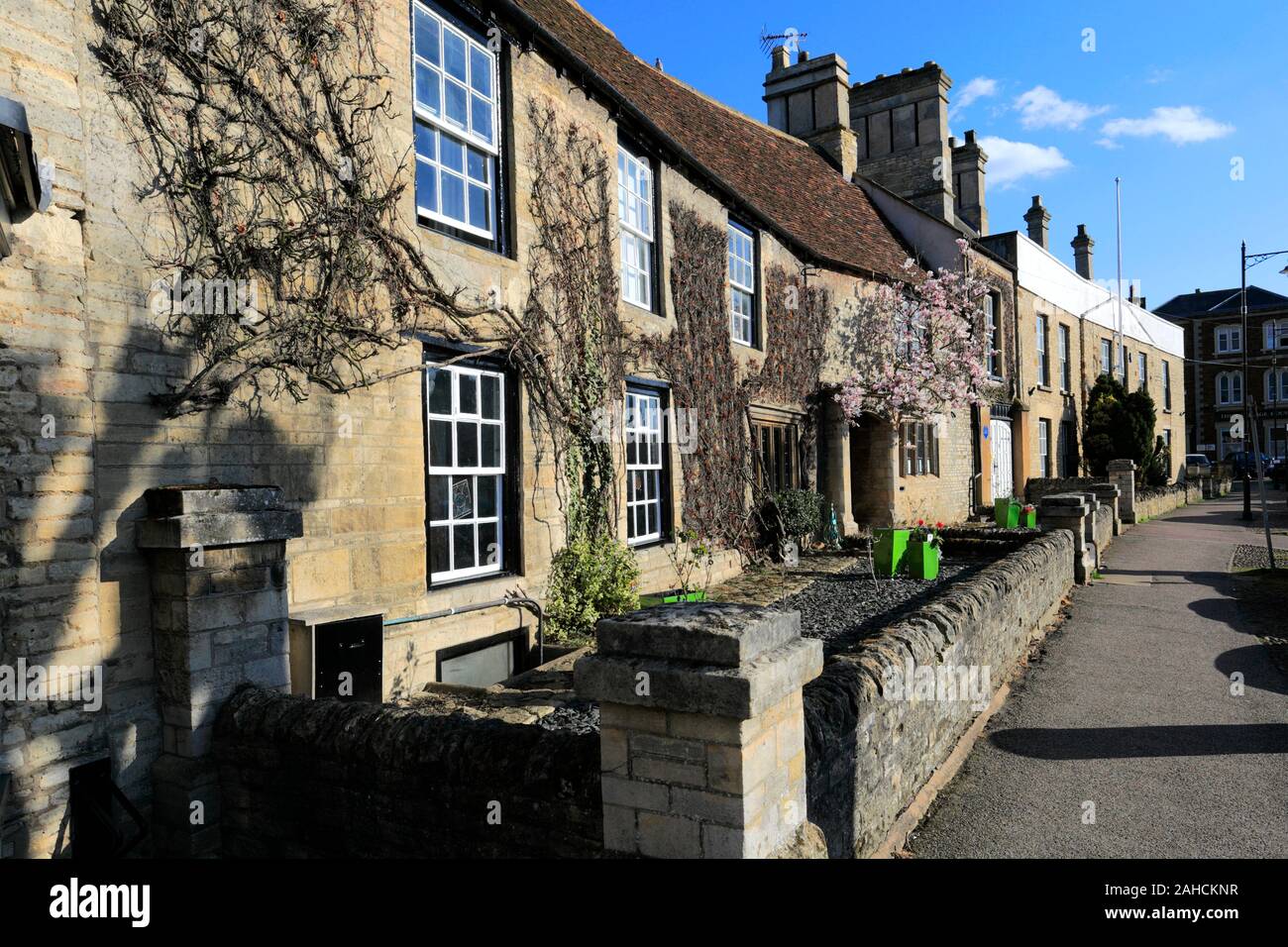 Street view of Higham Ferrers town, Northamptonshire, England, UK Stock ...