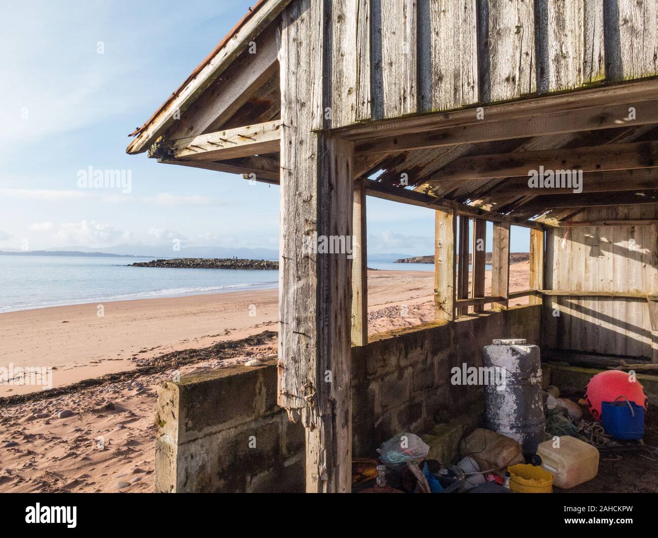 Redpoint Salmon Fishing Station, Redpoint Beach, Wester Ross, Ross ...