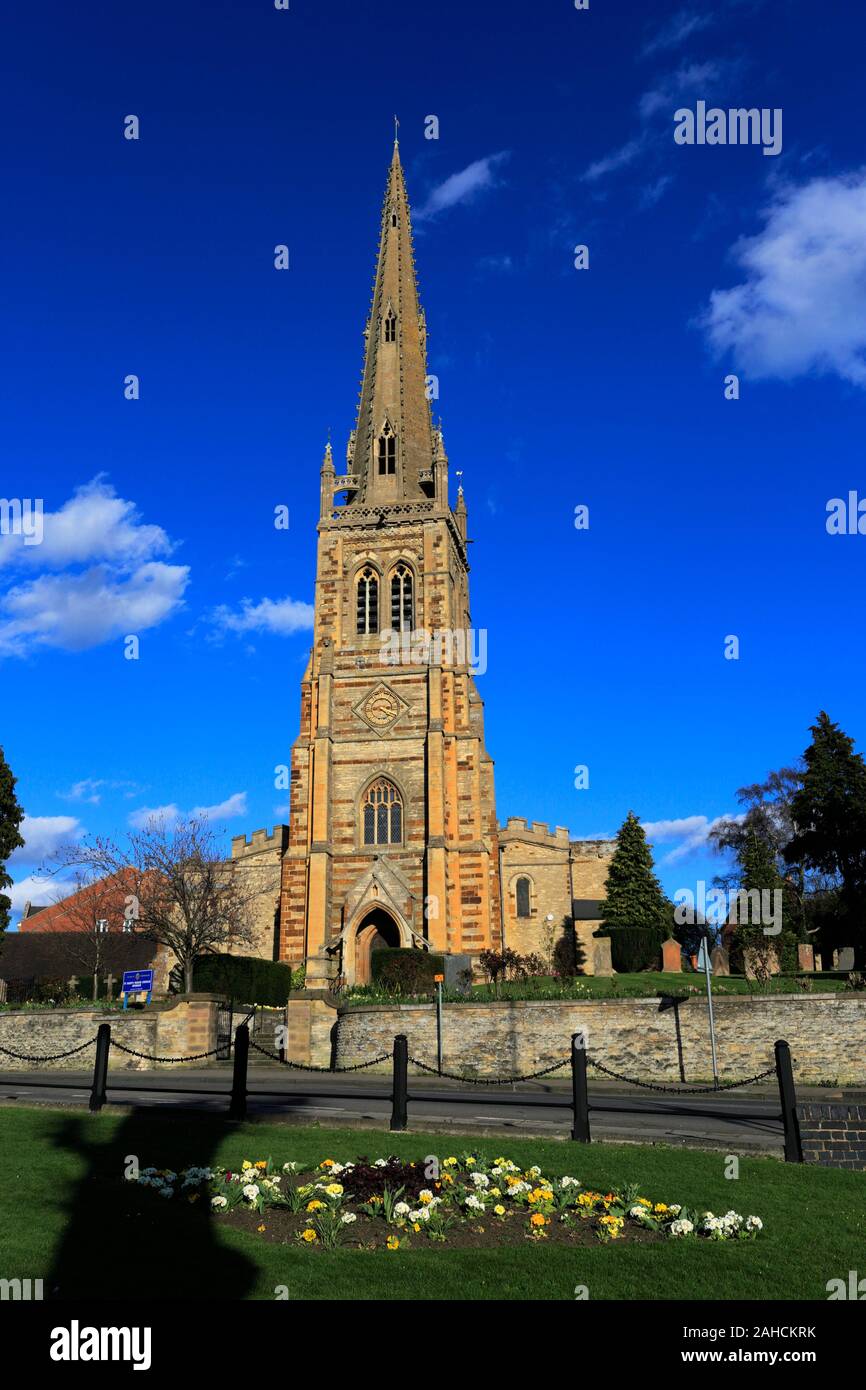 St Marys church, Rushden Town, Northamptonshire, England, UK Stock ...