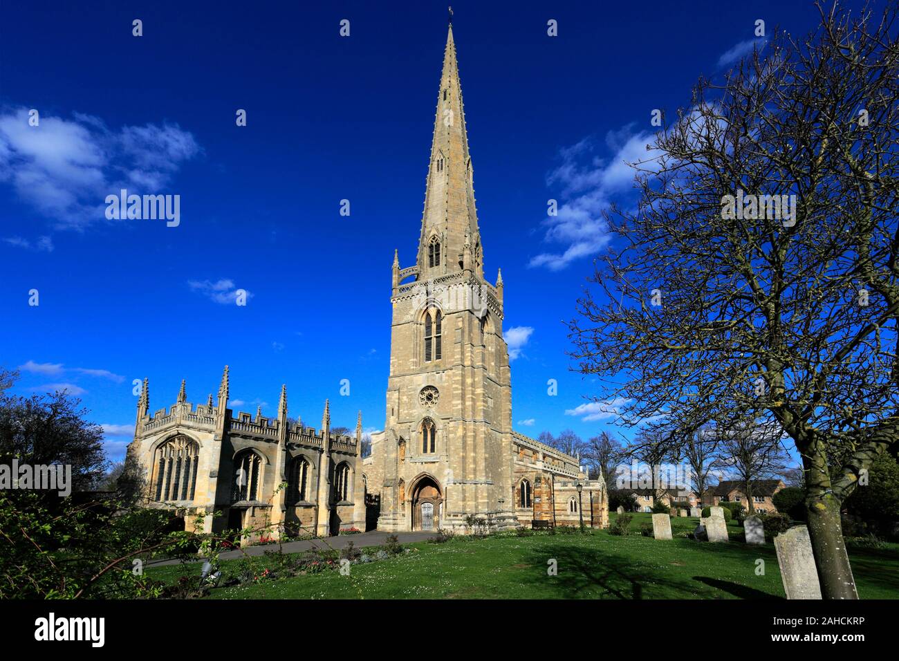 St Marys church, Higham Ferrers Town, Northamptonshire, England, UK ...