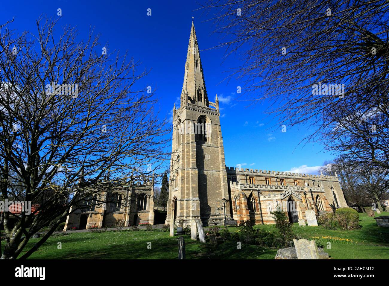 St Marys church, Higham Ferrers Town, Northamptonshire, England, UK ...