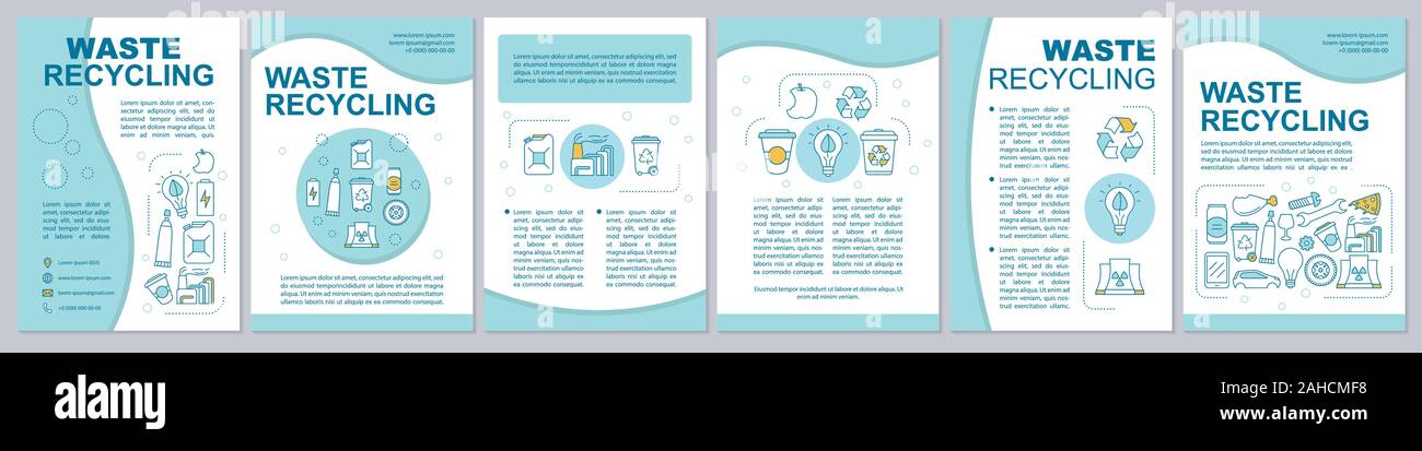 Waste recycling brochure template. Trash sorting. Flyer, booklet ...
