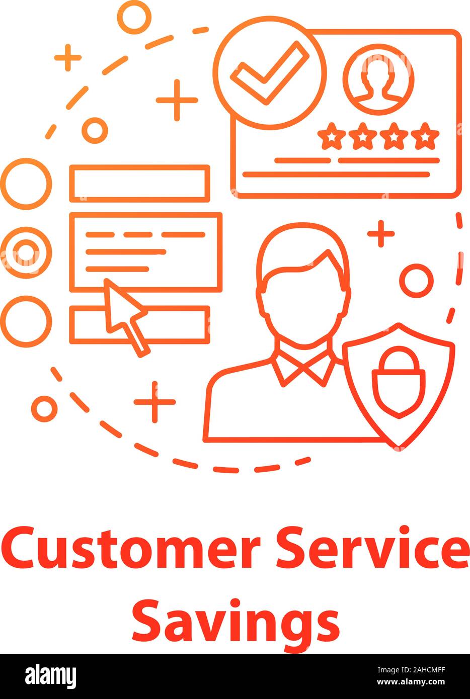 Customer service savings concept icon. Loyalty program. Customer ...
