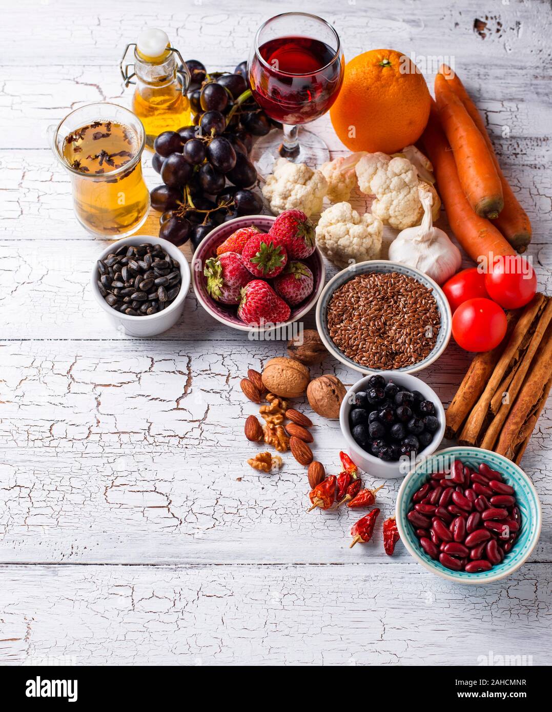 Cancer fighting products. Food for healthy Stock Photo - Alamy