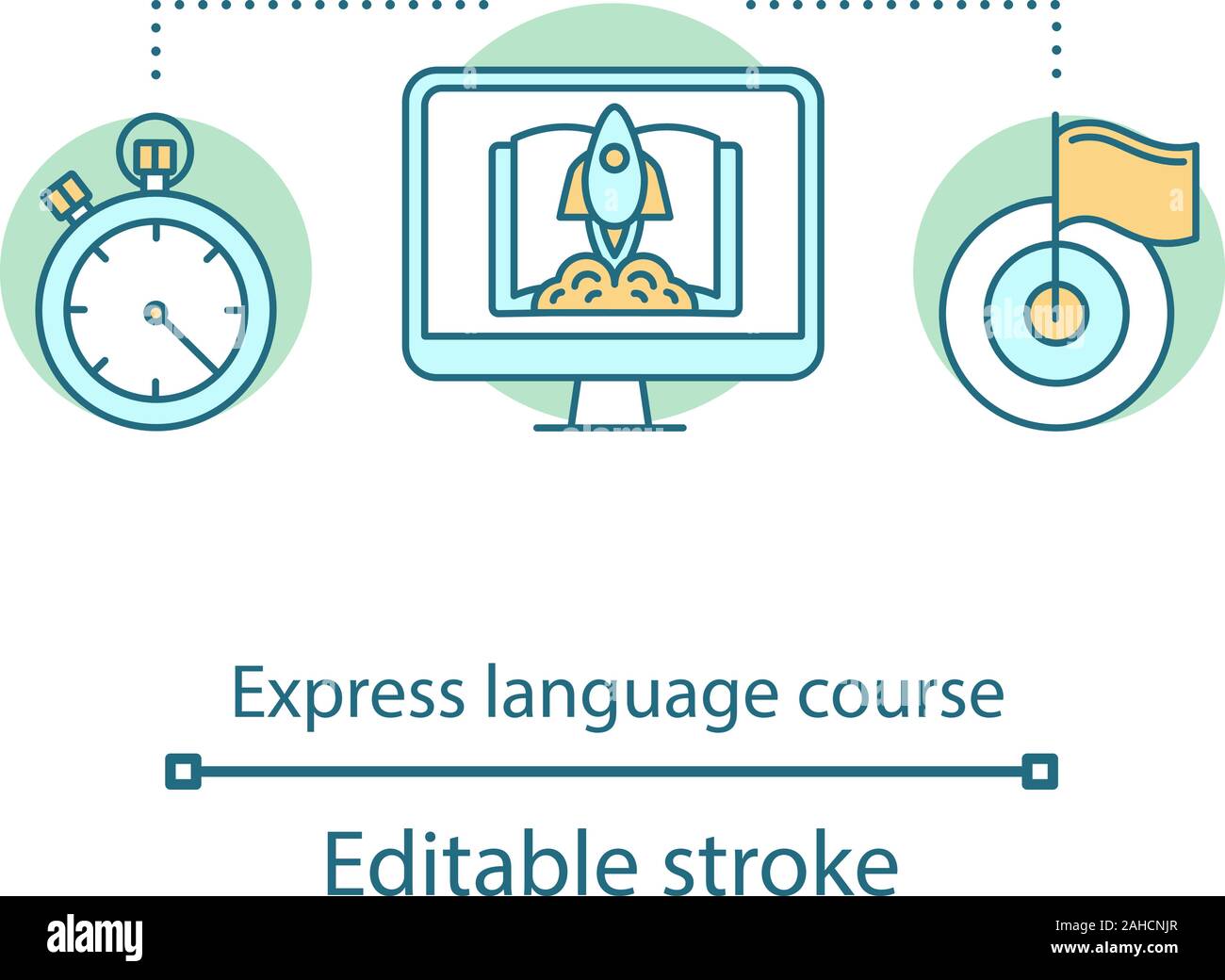 Express language course for begginers concept icon. Start learning idea ...