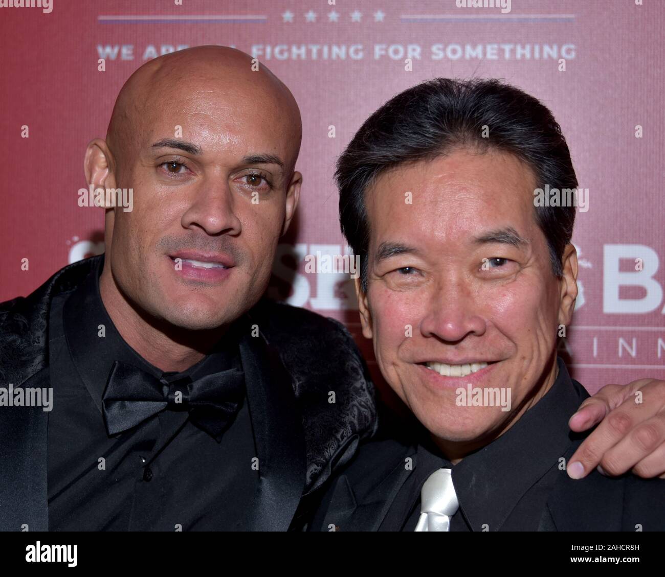 HOLLYWOOD, CA - DECEMBER 19: Producer Steve Orosco and Peter Kwong ...