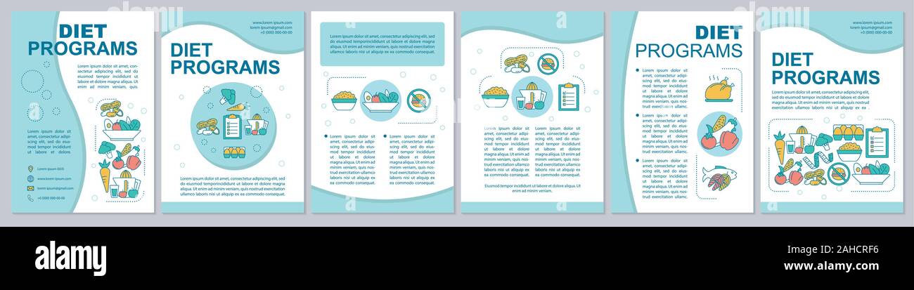 Healthy nutrition brochure template. Diet programs. Flyer, booklet ...