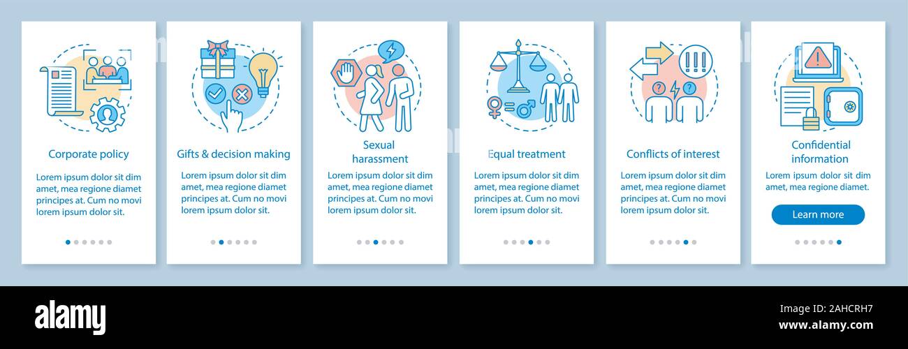 CSR onboarding mobile app page screen vector template. Corporate social responsibility. Business ...