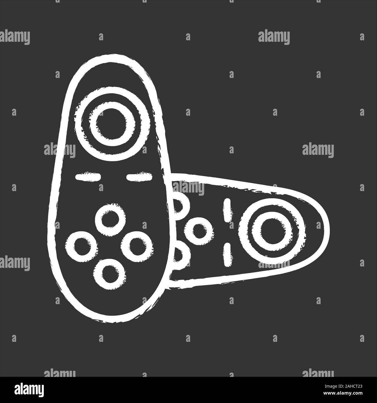 VR controller chalk icon. Virtual reality wireless gamepad. VR game ...