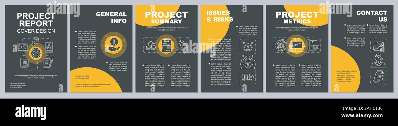 AI brochure template layout. Artificial intelligence. Flyer, booklet ...