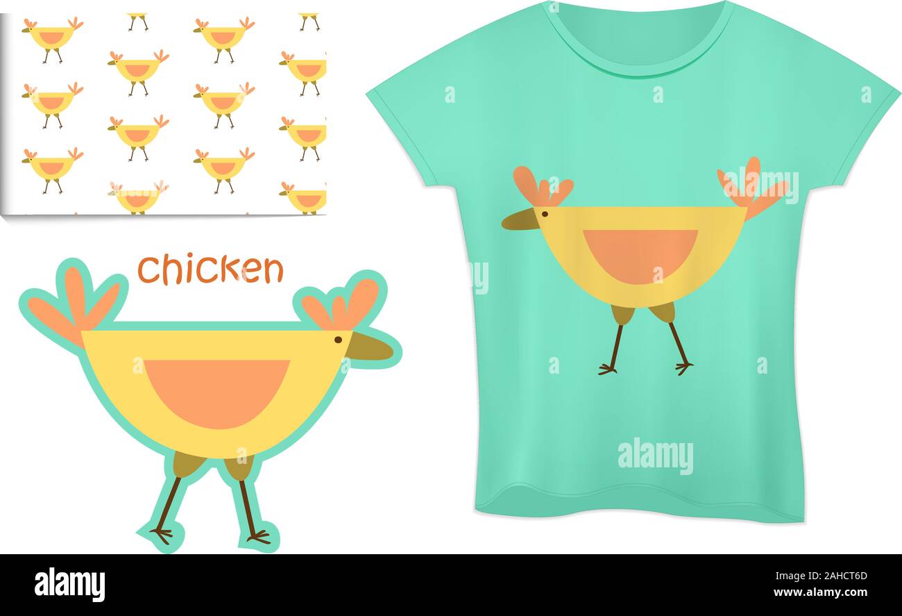 Chicken isolated. Drawing chicken for a child Stock Vector Image & Art ...