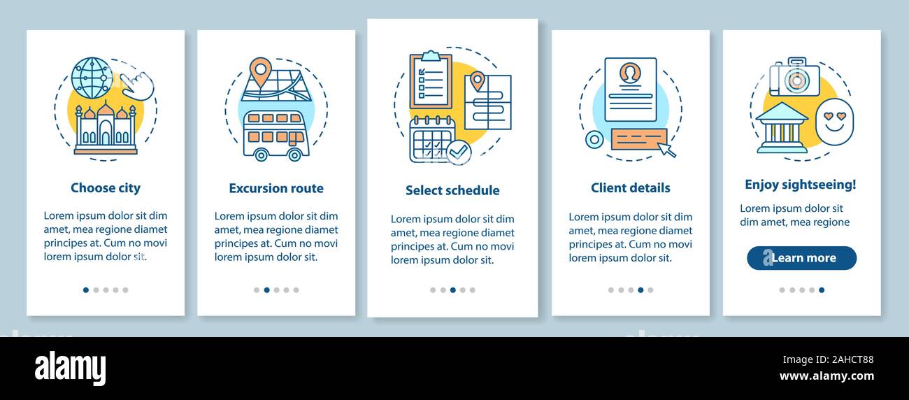 Excursion brochure template layout. City route. Tourism, sightseeing ...