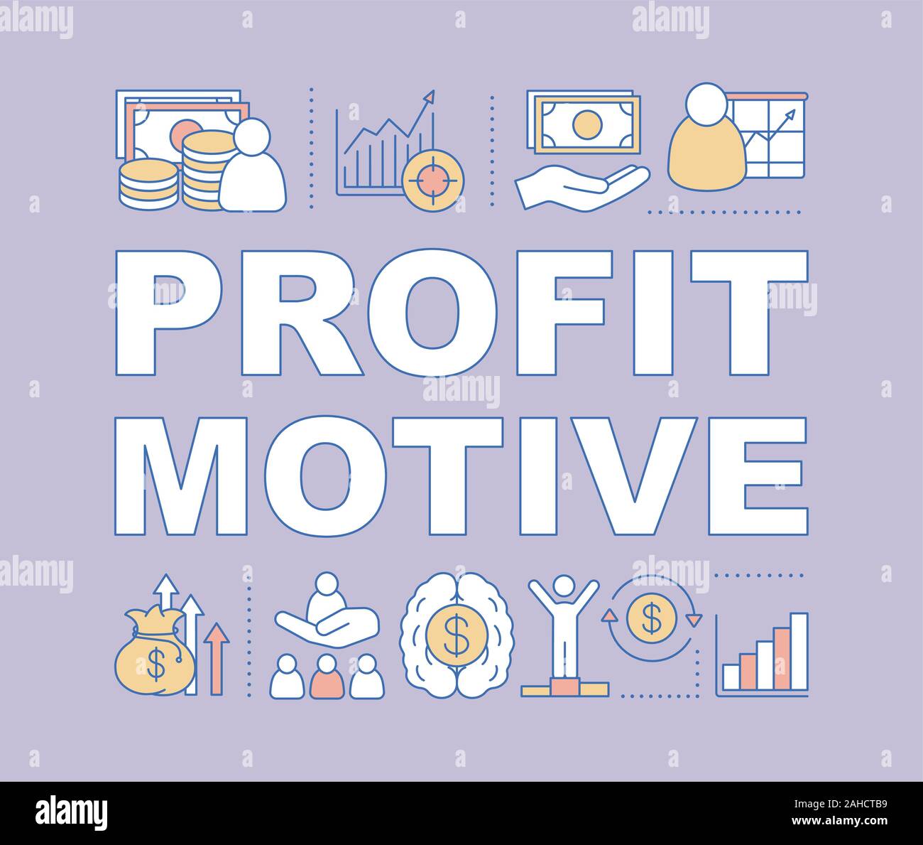 Profit motive word concepts banner. Achievement. Business success ...