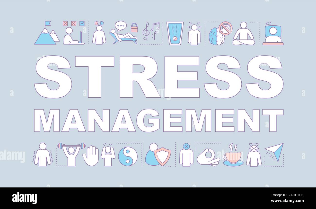 Stress management word concepts banner. Mental health. Stress ...