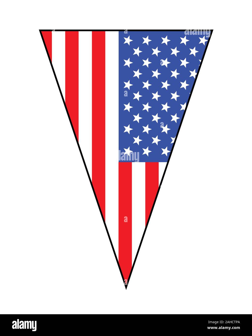 The flag of the USA Stars and Stripes as part of a bunting Stock Vector ...