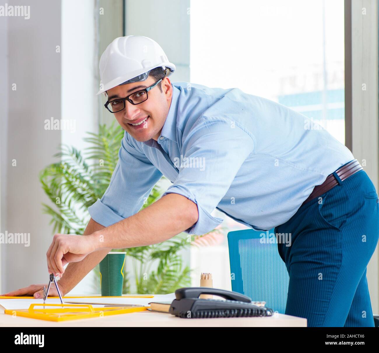 The construction engineer working on new project Stock Photo - Alamy