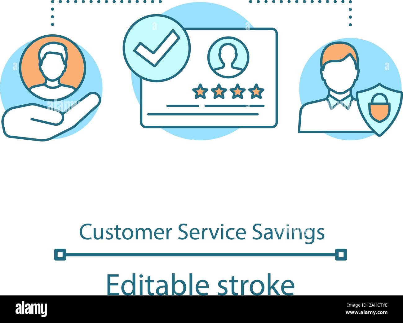 Customer service savings concept icon. Loyalty program. Customer ...