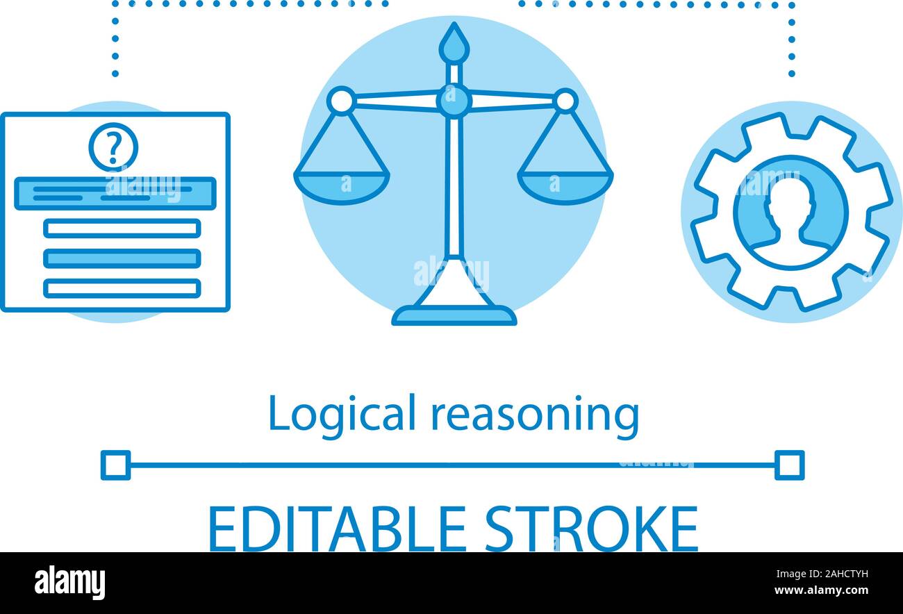 Logical reasoning concept icon. Decision making idea thin line ... Logical reasoning concept icon. Decision making idea thin line ...