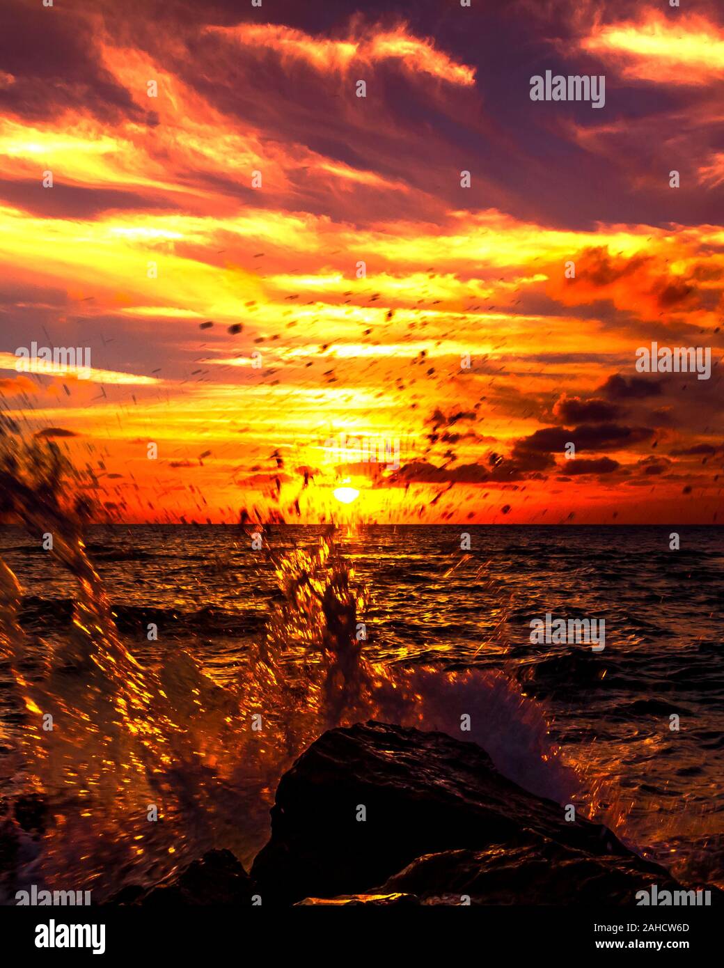 The amazing view during the sunset Stock Photo - Alamy