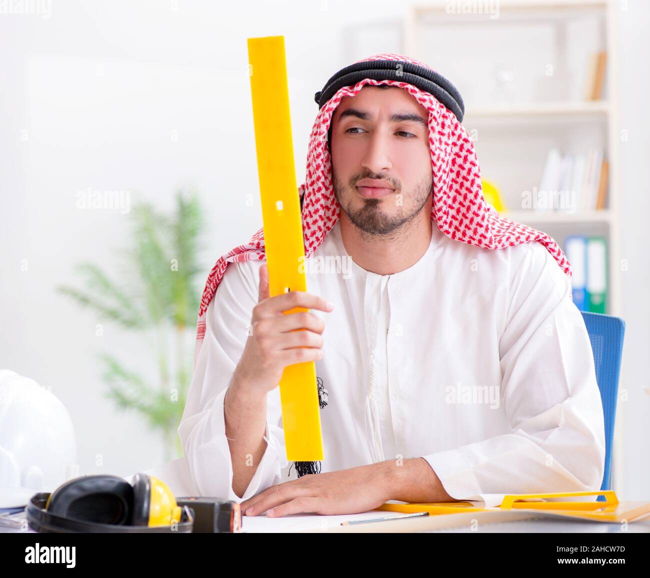 The arab engineer working on new project Stock Photo - Alamy