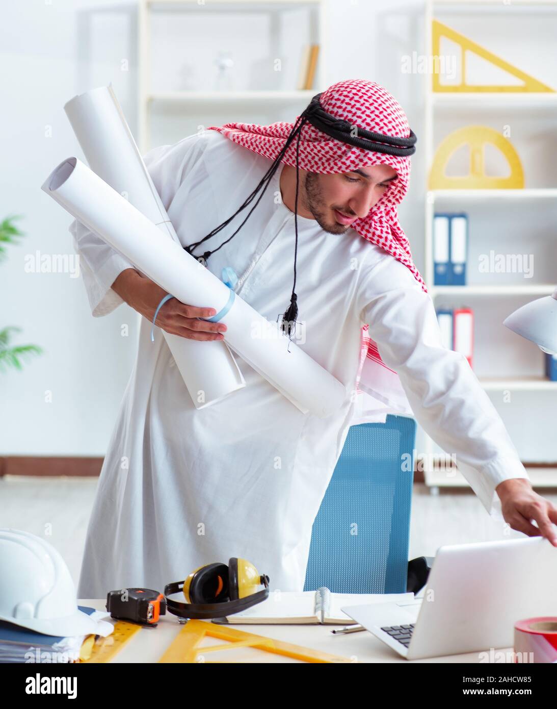 The arab engineer working on new project Stock Photo - Alamy