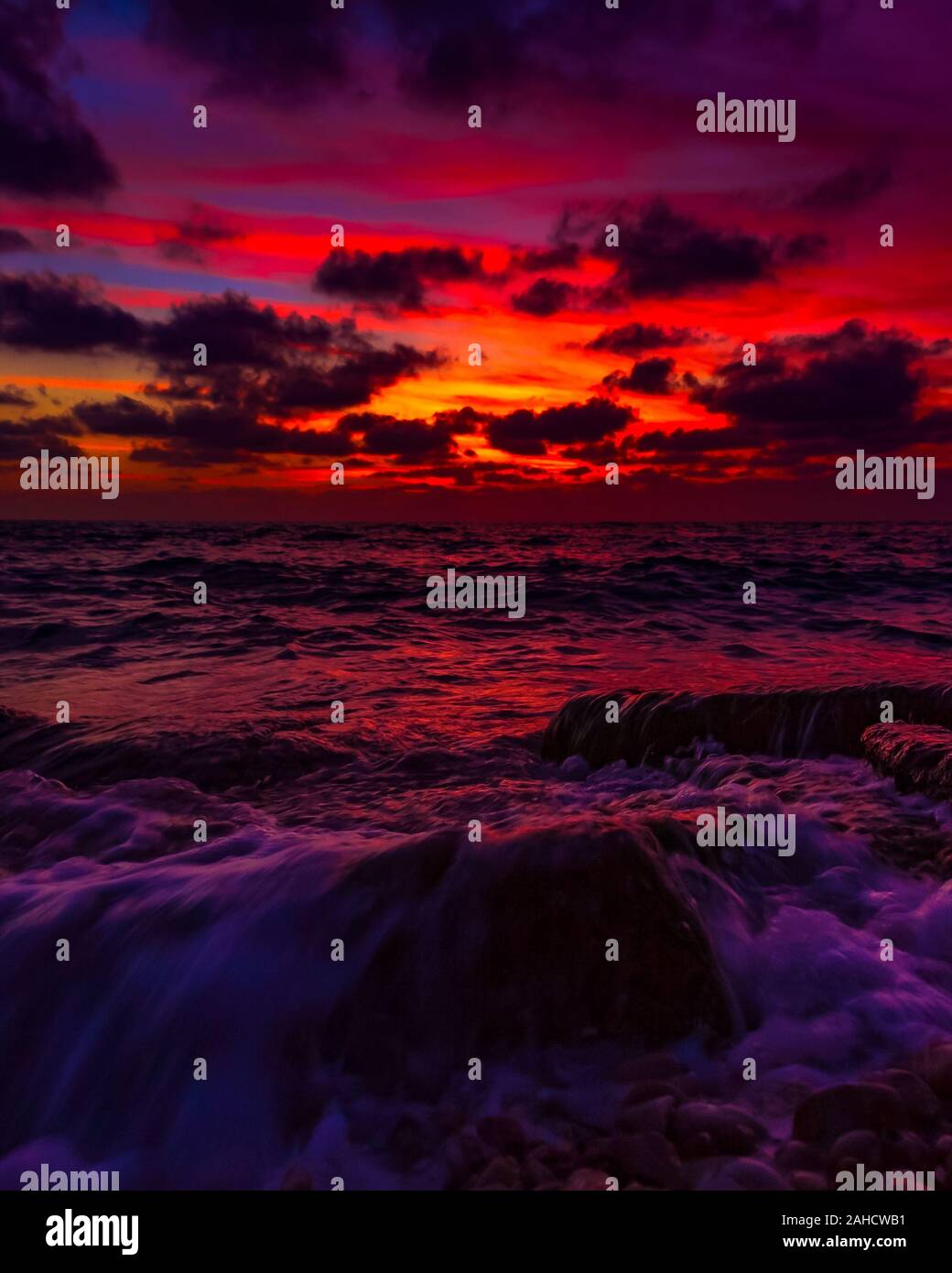 The amazing view during the sunset Stock Photo - Alamy