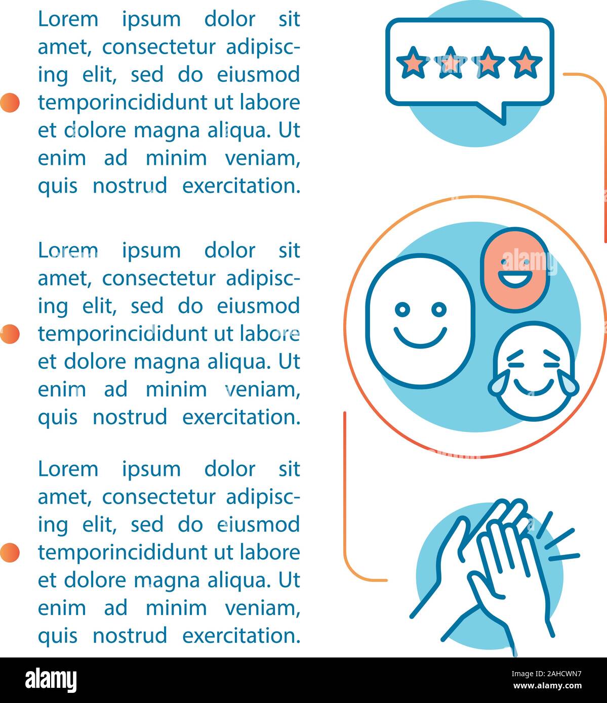 Show article page vector template. Spectacle premiere. Client ...