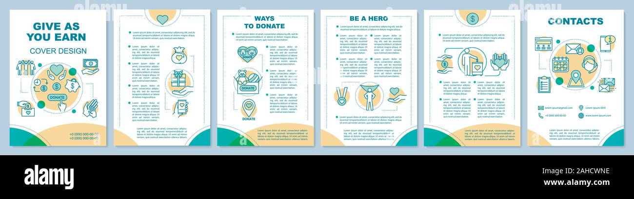 Volunteering brochure template layout. Charitable organization. Flyer ...