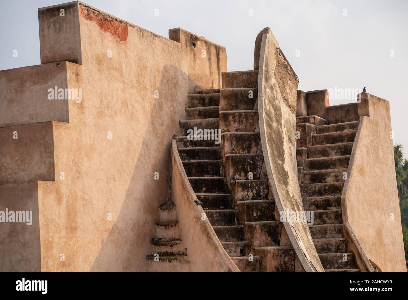 Ancient astronomical sundials at Jantar Mantar observatory, Delhi ...