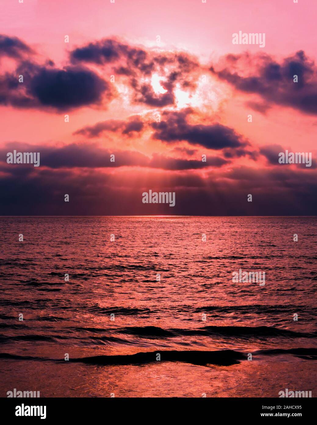 The amazing view during the sunset Stock Photo - Alamy