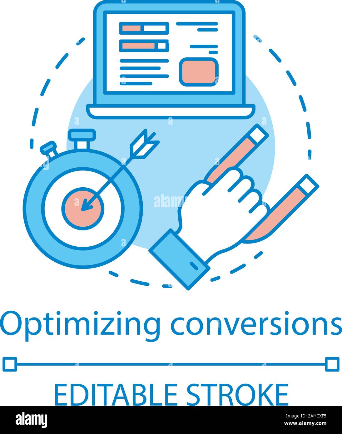 Conversion optimization concept icon. Customer attraction and retention ...