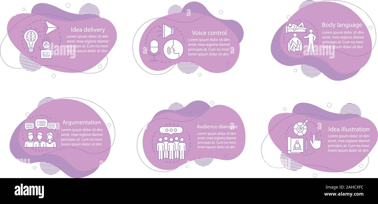 Public speaking skills concept illustrations. Orator abilities ...