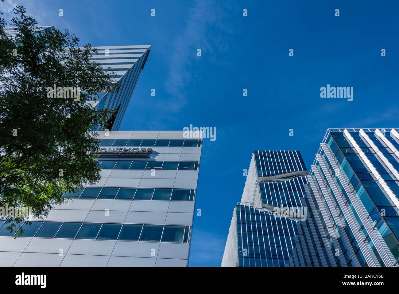 Amsterdam 29 September 2019 glass tower buildings in the financial ...